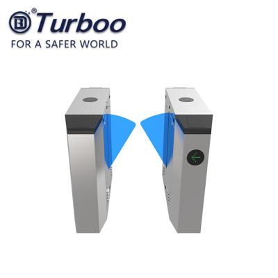 China Fast Pass Security Turnstile Mechanism Flap Barrier Gate DC Brush Double Wing for sale
