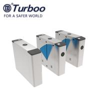 China Flap Barrier Gate Access Control System Integarted RFID Card Reader And QR Scanner for sale