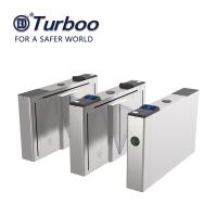 China E - Tickets Access Control Turnstile Gate 304SUS Flap Barrier R485 Dry Contact for sale
