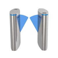 China Pedestrian SUS 304 Flap Barrier Turnstile Gate 35p/M With Infrared Sensors for sale