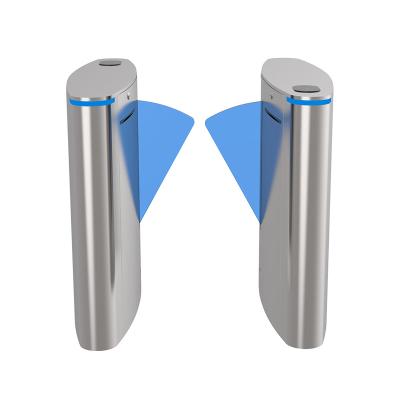 China Pedestrian SUS 304 Flap Barrier Turnstile Gate 35p/M With Infrared Sensors for sale