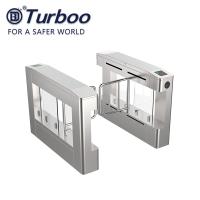 China Stainless Steel Pedestrian Flap Access Control Turnstile Gate Servo Motor 100W for sale