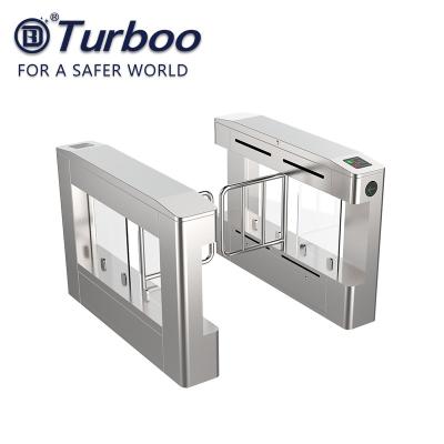 China Stainless Steel Pedestrian Flap Access Control Turnstile Gate Servo Motor 100W for sale