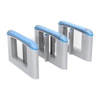 China Office Building SUS304 Speed Gate Tempered Glass Panel Access Control Turnstile for sale
