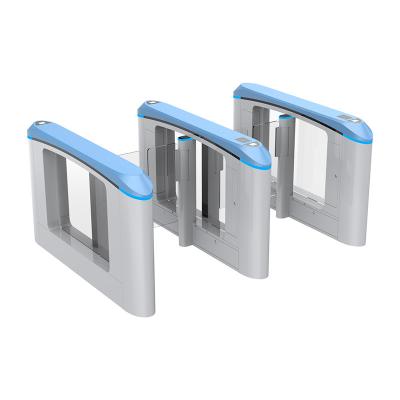 China Office Building SUS304 Speed Gate Tempered Glass Panel Access Control Turnstile for sale