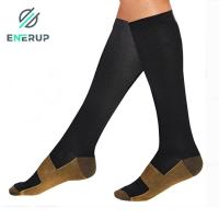 China Anti Slip 15-20mmhg Copper Compression Socks For Men Anti Bacterial for sale