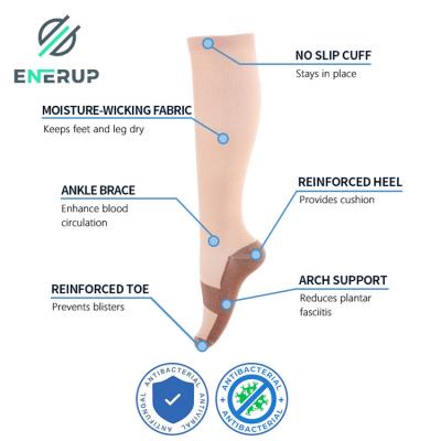 China 18mmhg 19mmhg Copper Infused Support Socks Sports Compression Socks for sale