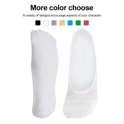 China Women'S Bamboo No Show Socks Gel Heel Mesh Bamboo Invisible Socks for sale