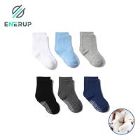 China Sustainable Short Baby Socks Newborn Anti Slip Socks With Grippers for sale