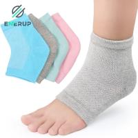 China Pink Women Gel Heel Foot Moisturizing Socks For Dry Feet for sale