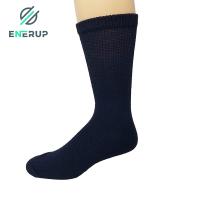 China Brown XL Women'S Diabetic Crew Socks Loose Fitting Socks For Diabetics for sale