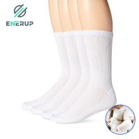China Mid Calf Loose Fit Diabetic Socks 90% Cotton 10% Nylon Crew Socks for sale