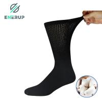 China Antibacterial Cotton Diabetic Socks Toe Loose Socks White Black for sale