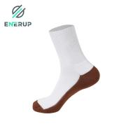 China White 2XL Mens Loose Fit Diabetic Socks Copper Fit Socks For Diabetics for sale