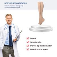 China XL Medical Compression Socks 15 To 20 Mmhg Support Hose With Side Zipper for sale