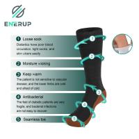 China Bouncy Bamboo Copper Sole Diabetic Socks Men'S Non Binding Crew Socks for sale