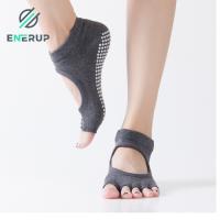 China Enerup Non Slip Yoga Socks Yoga Toeless Grip Socks For Workout for sale