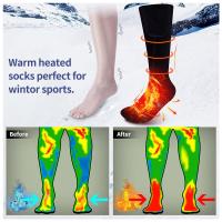 China Battery Electric Heated Socks Waterproof All Weather Mid Length Sock With Hydrostop for sale