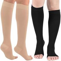 China Spandex Nylon Medical Compression Stockings Xl Grade Support 20-30mmhg Toeless for sale