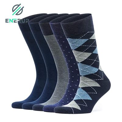 China Knitted Regular Style Mens Business Casual Socks Custom Logo for sale
