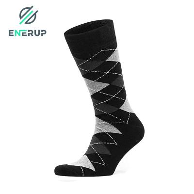 China Non Binding Wide Mens Bamboo Dress Socks , Moisture Wicking Cushioned Crew Socks for sale