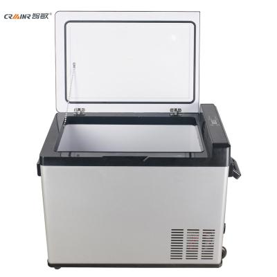 China Touch Screen Car Refrigerator Cooler 40L Easy Carry With Trolley Handle for sale