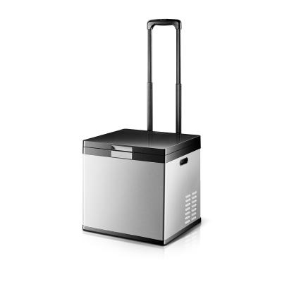 China Car And Household Mini Fridge 12V 220V 400*390*410mm With Silver And Black Color for sale