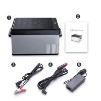China Durable Mini Car Refrigerator With Tempered Glass And Steel Housing for sale