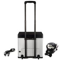 China DC 28L Car Refrigerator Cooler Portable Compressor Fridge With LCD Touch Screen for sale