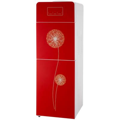 China Big Model Hot Cold Water Dispenser With Refrigerator Cabinet 3 Taps for sale