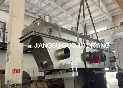 China 3x2kw Vibrating Fluid Bed Dryer 9 M2 Area 180-250kg/h Moisture Capacity for sale