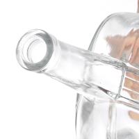 China Juice 700ml/750ml Glass Bottle With Cork for Mini Spirits Glass Liquor Bottle for sale