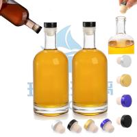 China Surface Handling Hot Stamping Glass Bottle for Liquor 500ml/750ml/1500ml Clear Design for sale