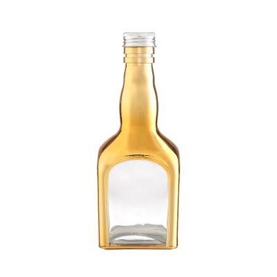 China Body Material Super Flint Glass 500ml Luxury Long Neck Tequila Glass Bottle for Bar for sale