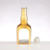 China Body Material Super Flint Glass 500ml Luxury Long Neck Tequila Glass Bottle for Bar for sale