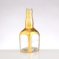 China Body Material Super Flint Glass 500ml Luxury Long Neck Tequila Glass Bottle for Bar for sale