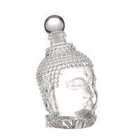 China Super Flint Glass Body Material Nordic Red Glass Gun Bottle for Whiskey Vodka Sale for sale