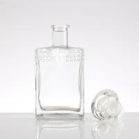 China High Flint 375ml Frosted Liquor Glass Bottle in with Customize Sealing Type for sale
