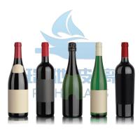 China Green Brown Clear Frosted Empty Burgundy Glass Wine Bottle for Custom Requirements for sale