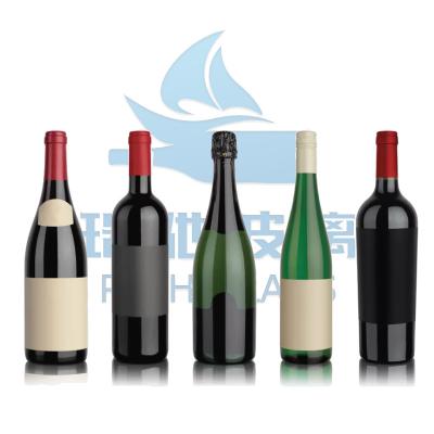 China Green Brown Clear Frosted Empty Burgundy Glass Wine Bottle for Custom Requirements for sale