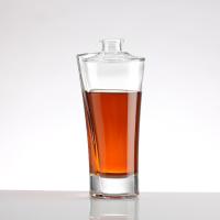 China Matte Black Glass Gin Bottle 500ml 750ml Frosted Black Spirit Liquor Vodka Glass Wine Bottle for sale