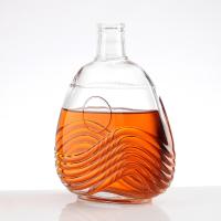 China Glass Beverages Tequila Rum Brandy Vodka Whiskey Gin Bottles made of Super Flint Glass for sale