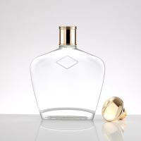 China Empty Giant Wine Glass Liquor Bottle with Cork in Clear Matte Black Super Flint Glass for sale