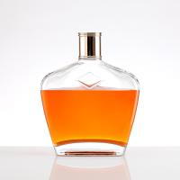 China Empty Giant Wine Glass Liquor Bottle with Cork in Clear Matte Black Super Flint Glass for sale