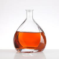 China Custom Capacity Clear Empty Frosted Glass Alcohol Vodka Bottle 750 Ml with Hot Stamping for sale