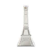 China 500ml Eiffel Tower Shape Glass Bottle with Cap Unique Design and Super Flint Glass for sale