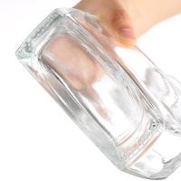 China 375ML 500ml 750ml Clear Cork Top Round Empty Gin Vodka Whiskey Liquor Bottle for Beverage for sale