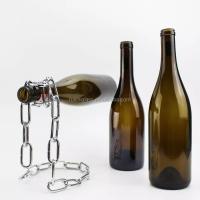 China 500ml/750ml/1500ml Green Frosted Glass Wine Bottle for Industrial Beverage Packaging for sale