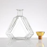 China Hot Stamping Customized 375ml 500ml 650ml 700ml 750ml 800ml 1000ml Glass Liquor Bottle for sale