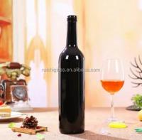 China Hot Stamping Luxury Custom 250ml 500ml 750ml Wine Glass Bottles with Cork for sale